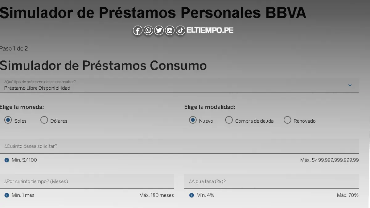 ¡Simulador de préstamo personal BBVA diciembre 2024! Estos son los pasos que debes seguir
